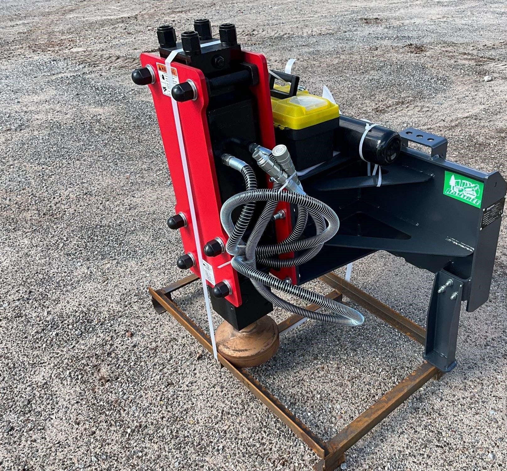 Raytree Hydraulic Post Pounder Driver Skid Steer Attachment ...