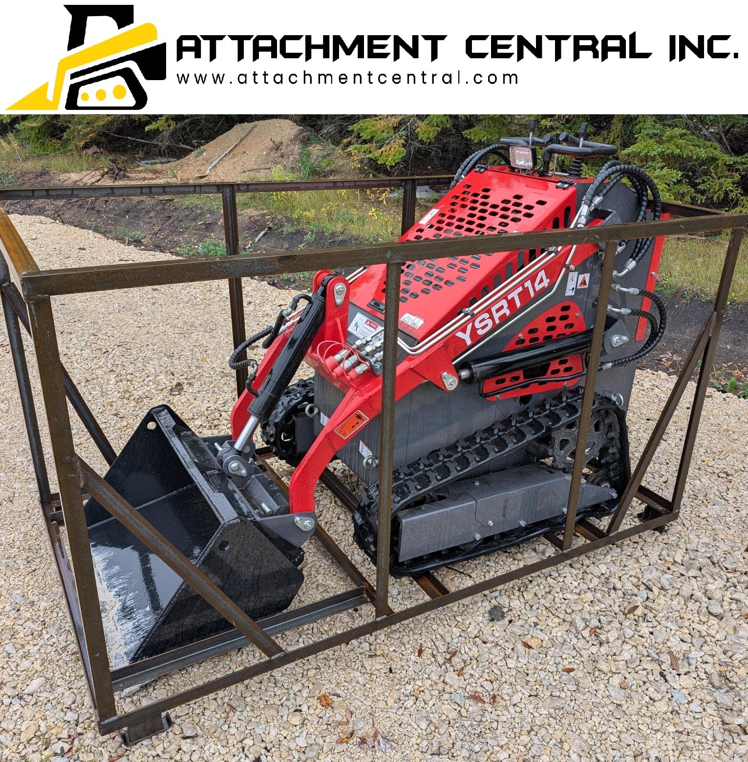 AGT YSRT14 Mini Skid Steer Compact Track Loader - Walk behind Skid ste ...